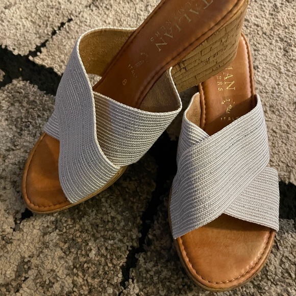 Italian Shoemakers | Shoes | Italian Shoemakers Womens Wedges Cream And ...